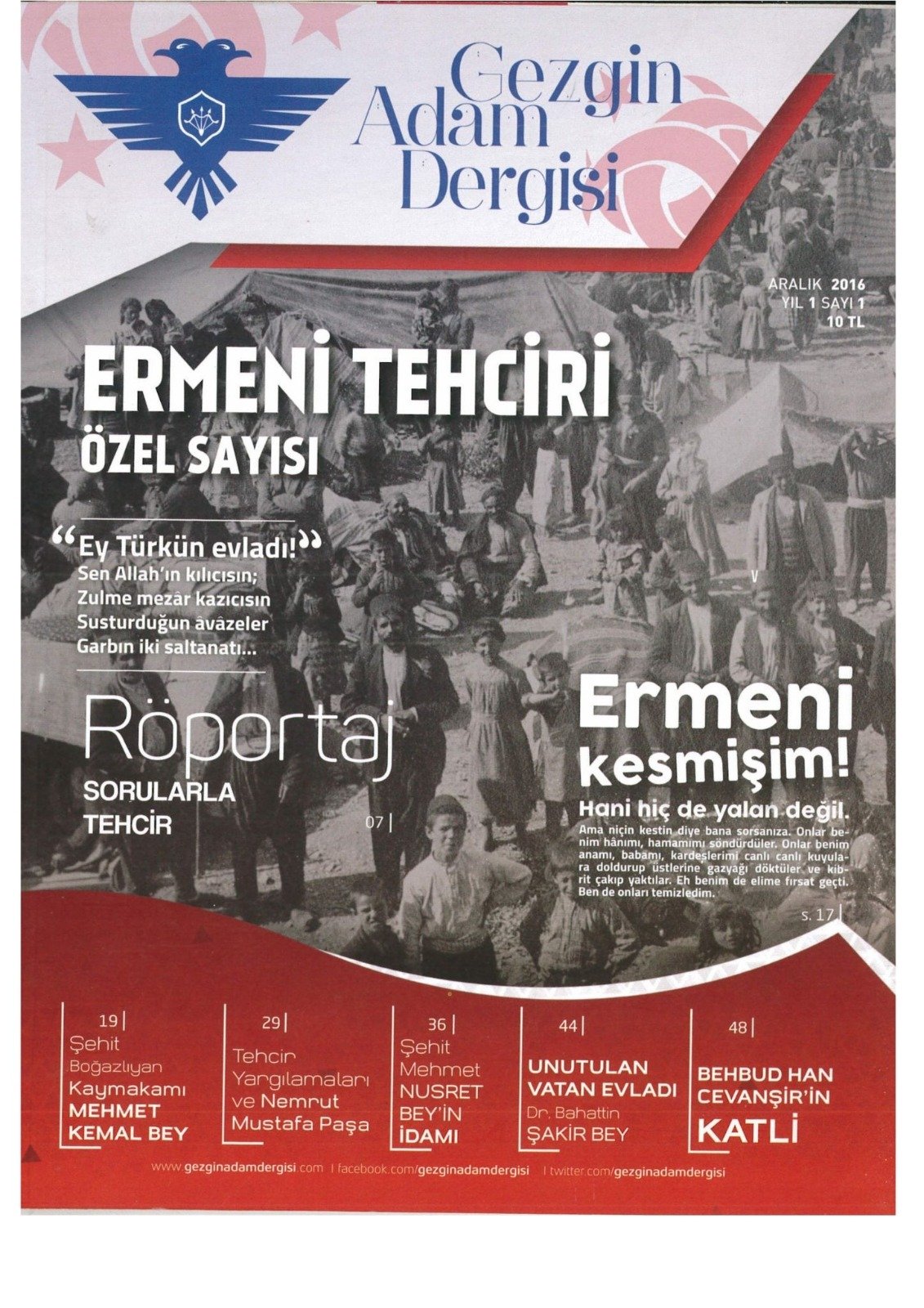 Ermeni Tehciri Özel Sayısı | Gezgin Adam Dergisi